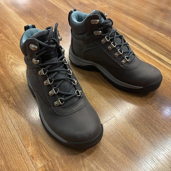 Timberland | Shoes | Timberland Womens White Ledge Mid Ankle Hiking Boot Md Grey Full Grain ...